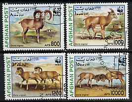 Afghanistan 1998 WWF - Sheep & Goats complete perf set of 4 values, ct ...