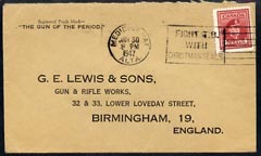 Canada 1947 KG6 cover to UK from Gun Maker | JandR Stamps